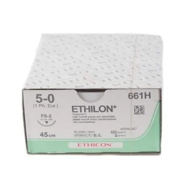 Ethilon hechtdraad 5-0 FS-2 naald 45 cm | Plastimed