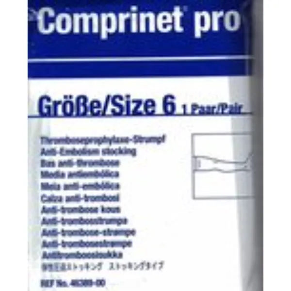 Comprinet Pro anti-emboliekous dij wit groot lang maat 6 | Plastimed