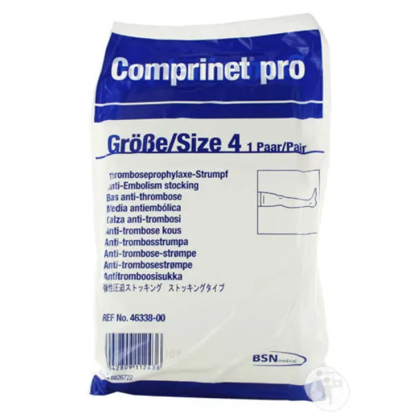 Comprinet Pro anti-emboliekous dij wit middel lang maat 4 | Plastimed