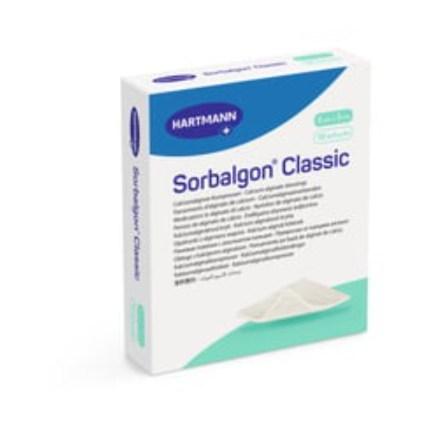 Sorbalgon Classic Calciumalginaatverband 10 x 10 cm | Plastimed